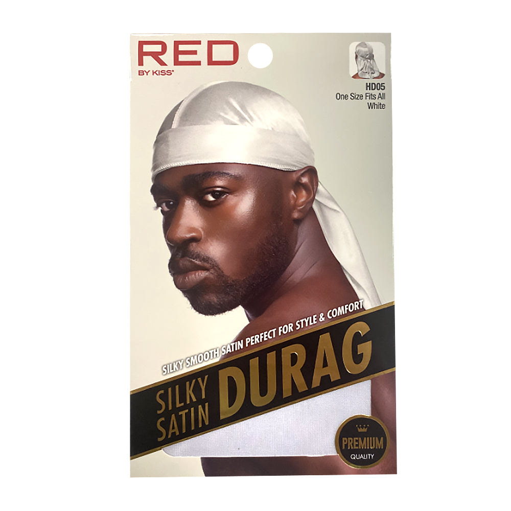 RED BY KISS SILKY SATIN DURAG - WHITE-[HD05] – Hairsisters