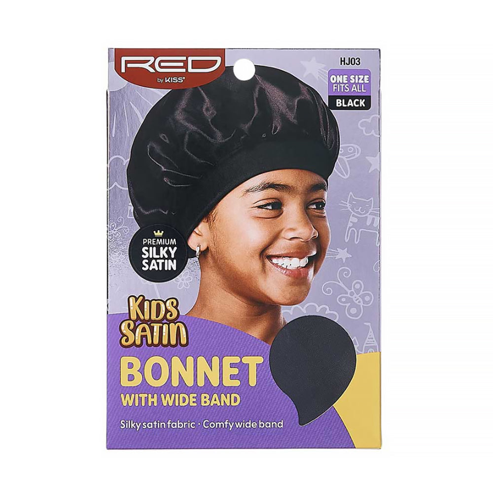 RED BY KISS KIDS SATIN BONNET WIDE BAND - [HJ03] – Hairsisters