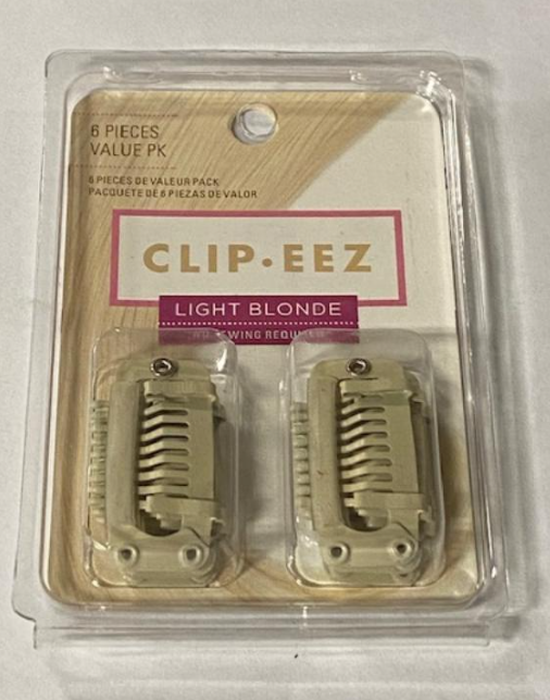 CLIP-EEZ NO SEWING REQUIRED WIG CLIP 6PCS PACK - LIGHT BLONDE [NO SEW ...